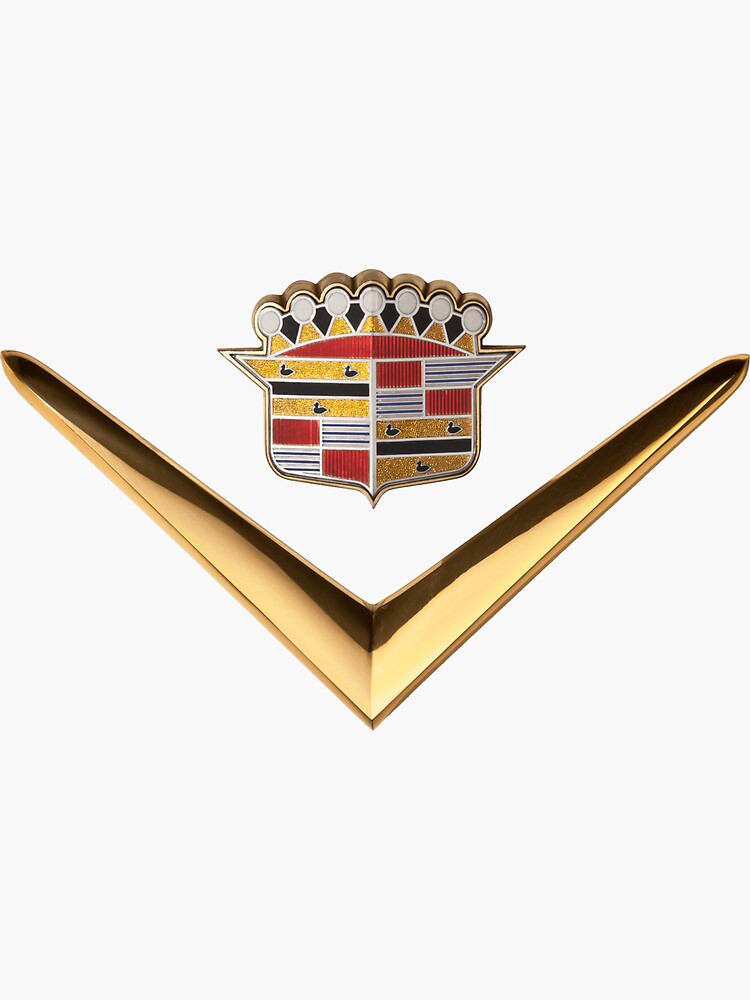 "Golden-Classic-Car-Crest-Emblem" Sticker for Sale by travibryan4 ...