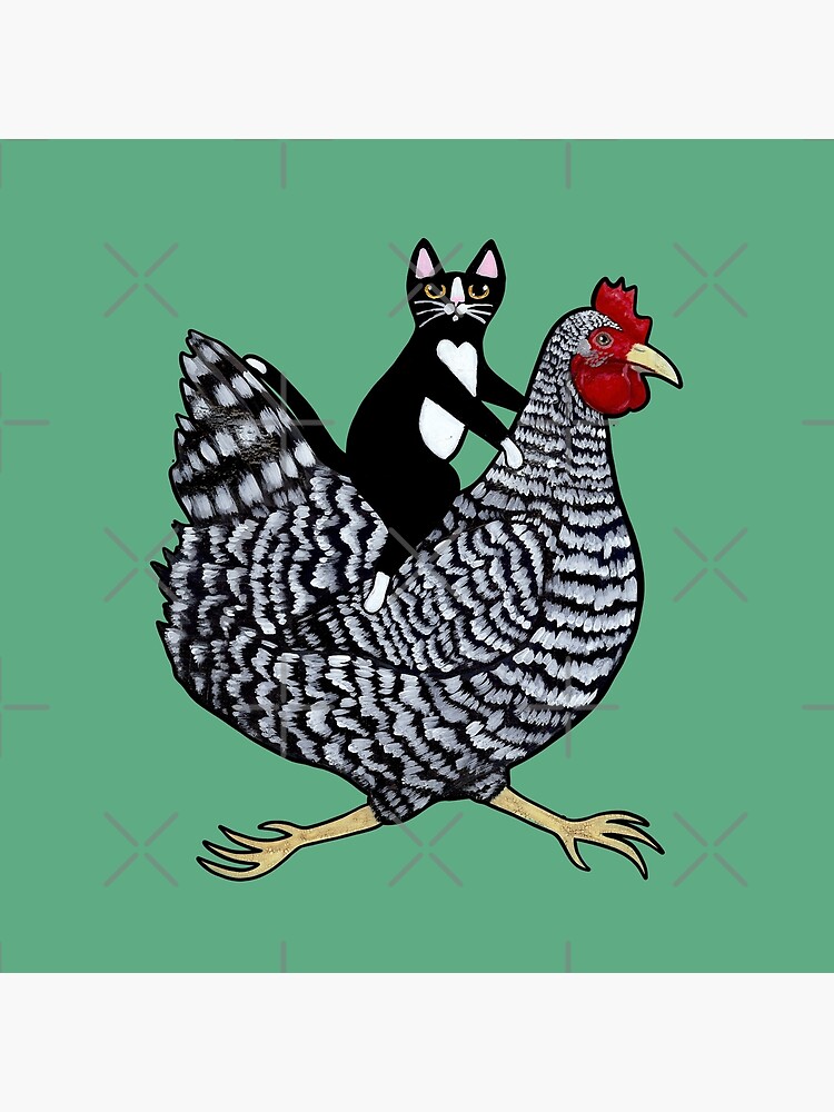 "Cat Riding a Chicken" Tote Bag for Sale by kilkennycat | Redbubble