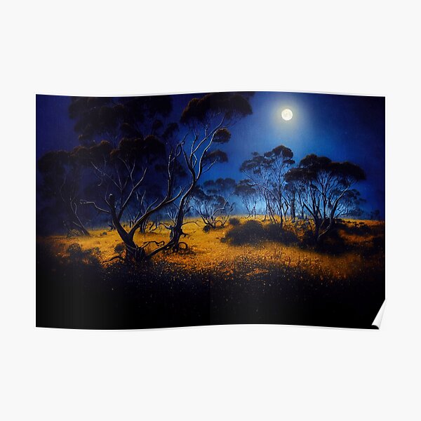 "Australian Bushland at Night" Poster for Sale by explodnphotos | Redbubble