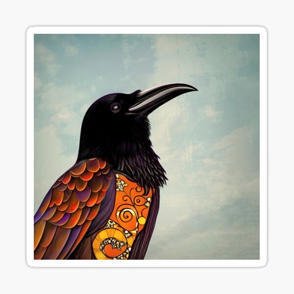 "Majestic Currawong" Sticker for Sale by DesignByAnnie | Redbubble