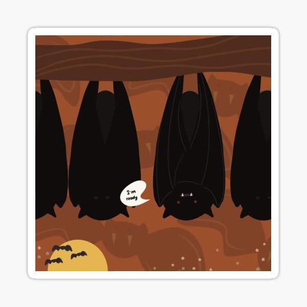 "The Halloween theme with creepy bats" Sticker for Sale by PattiiPraww ...