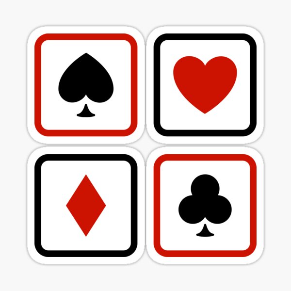 "Playing card logo" Sticker for Sale by AustraliaPride | Redbubble