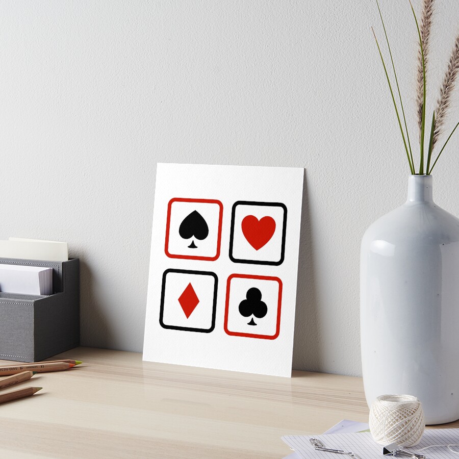 "Playing card logo" Art Board Print for Sale by AustraliaPride | Redbubble