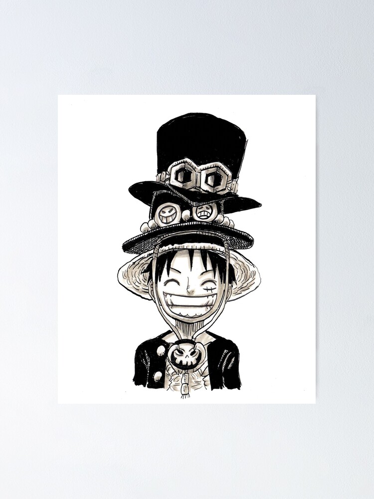 "One Piece Luffy Ace Sabo" Poster for Sale by animeshopcenter | Redbubble