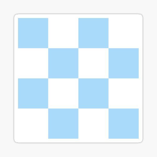 "Light Blue and White Checkered Pattern" Sticker for Sale by ...