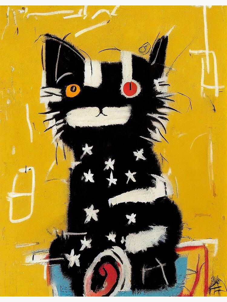 "American Curl Cat #47. Pop-art poster" Greeting Card for Sale by ...