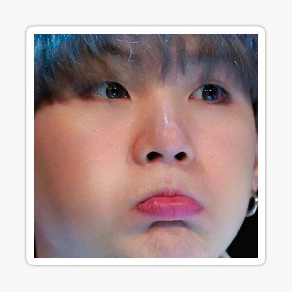 "YOONGI ADORABLE FACE" Sticker for Sale by Samxx99 | Redbubble
