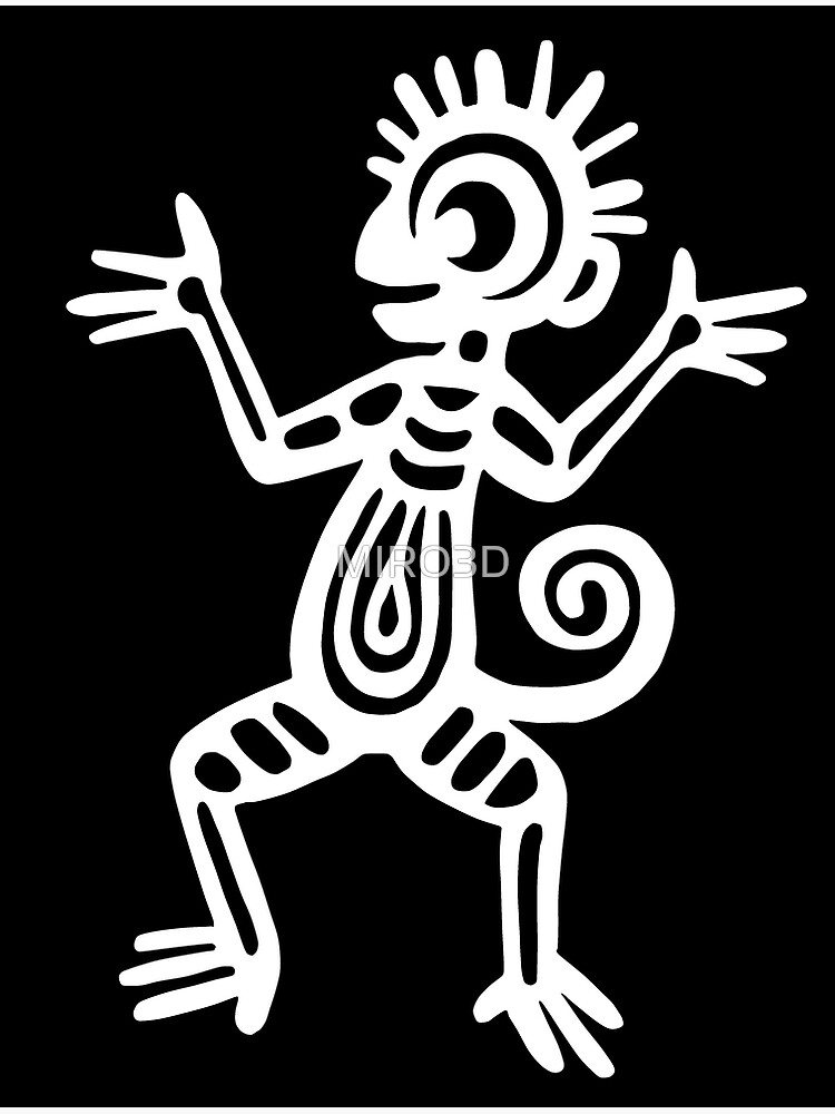 "Aztec culture, monkey symbol" Poster for Sale by MIRO3D | Redbubble