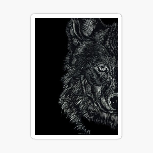 "Wolf" Sticker for Sale by marionphilip | Redbubble