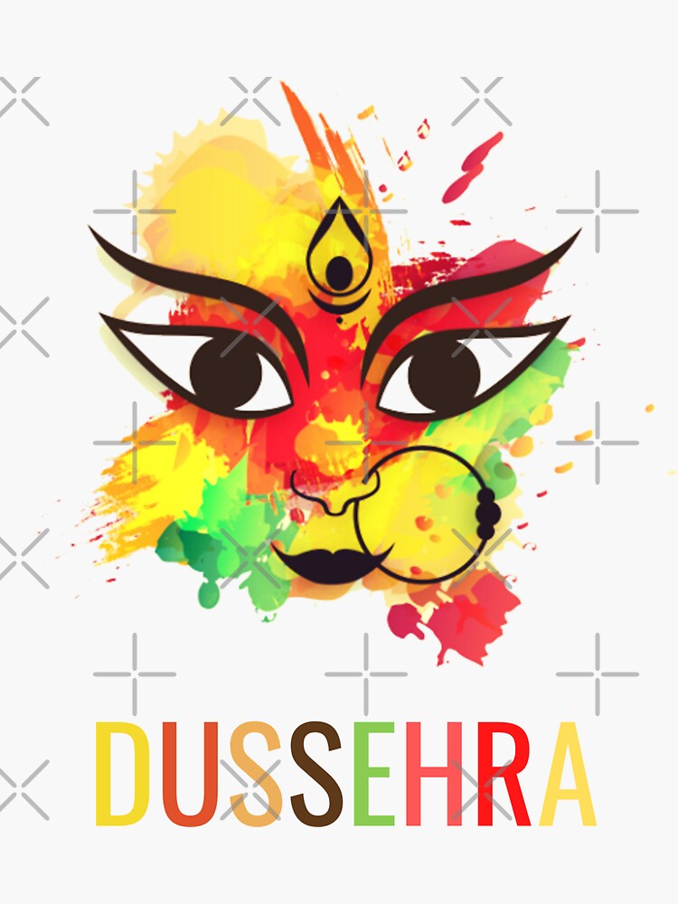 "Dussehra - Happy Dussehra" Sticker for Sale by SkippyDesign | Redbubble