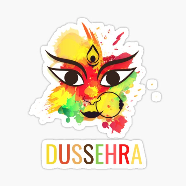"Dussehra - Happy Dussehra" Sticker for Sale by SkippyDesign | Redbubble