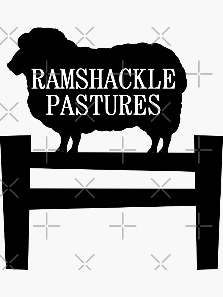 "Ramshackle Pastures Logo 4 - Black" Sticker for Sale by MrSPINEBLOOD ...