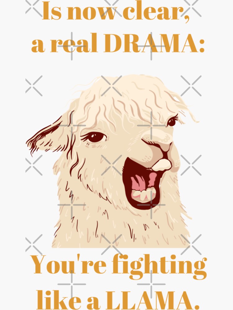 "One big fighting llama" Sticker for Sale by CaraDesign | Redbubble
