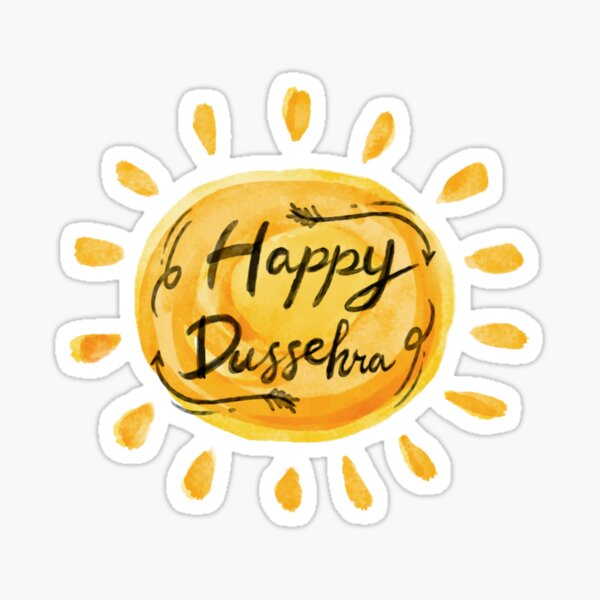 "Happy Dussehra - Dussehra" Sticker for Sale by SkippyDesign | Redbubble