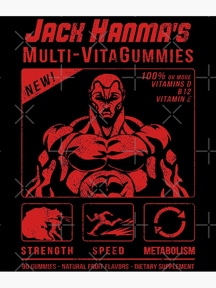 "Cool Jack Hanma Old Red Design from Baki Hanma the Grappler Anime and ...