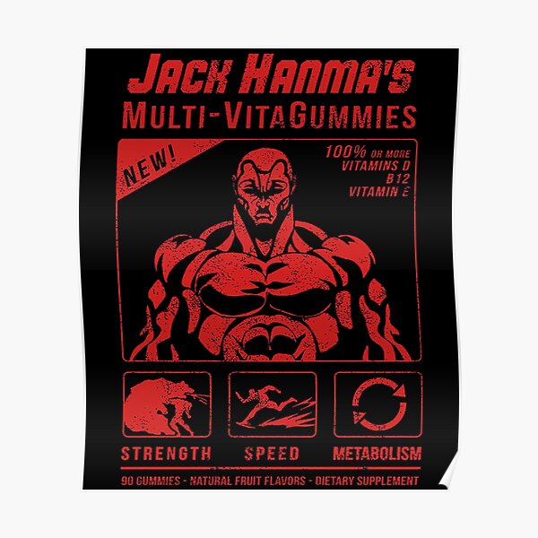 "Cool Jack Hanma Old Red Design from Baki Hanma the Grappler Anime and ...