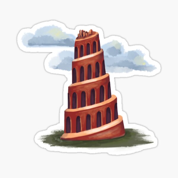 "Tower of Babylon" Sticker for Sale by TABITAland | Redbubble