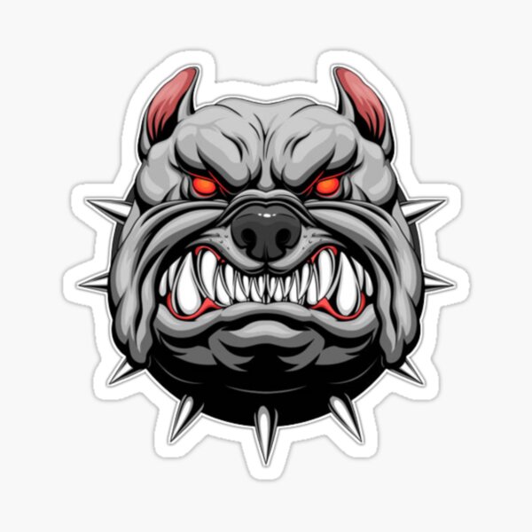 "Devil Dog Logo" Sticker for Sale by happiness0store | Redbubble