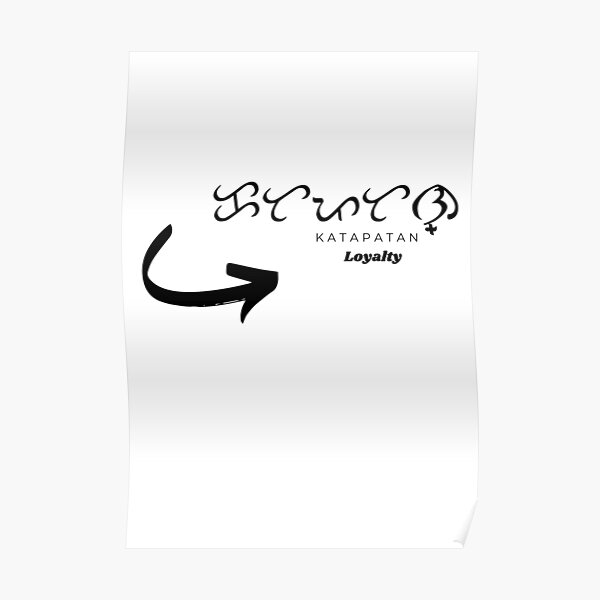 "Katapatan Alibata baybayin Pilipinas" Poster for Sale by MaeAnn-Shop ...