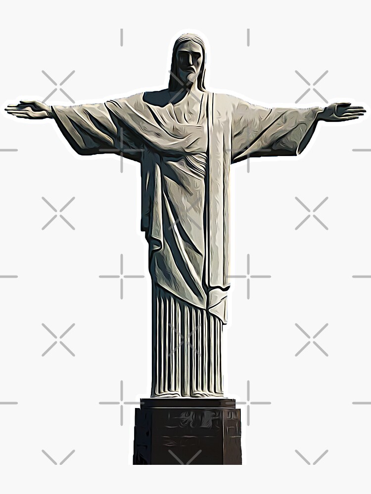 "Christ the Redeemer symbol of Rio de Janeiro" Sticker for Sale by ...