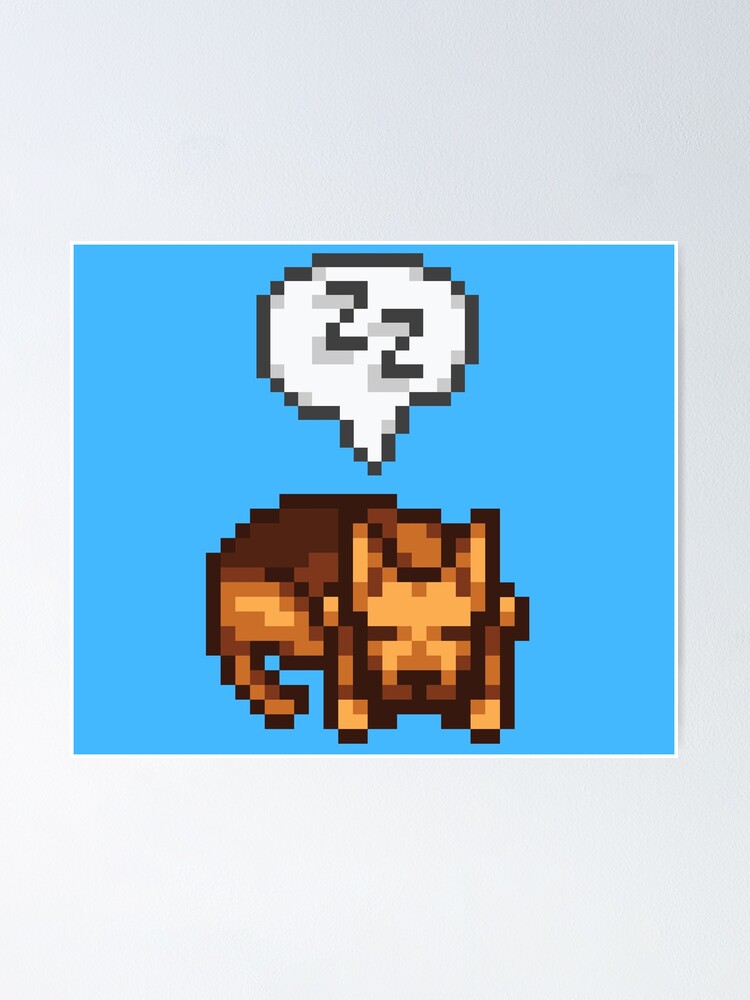 "Stardew Valley Dog sleeping zzz" Poster for Sale by aiya-pixels ...