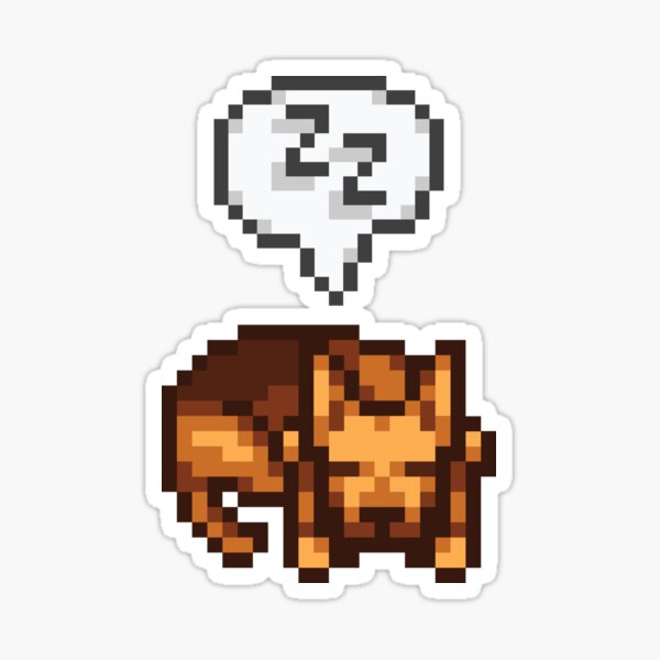 "Stardew Valley Dog sleeping zzz" Sticker for Sale by aiya-pixels ...