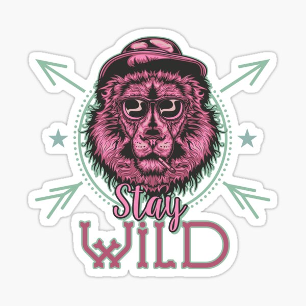 "Stay Wild" Sticker for Sale by meArtlover | Redbubble