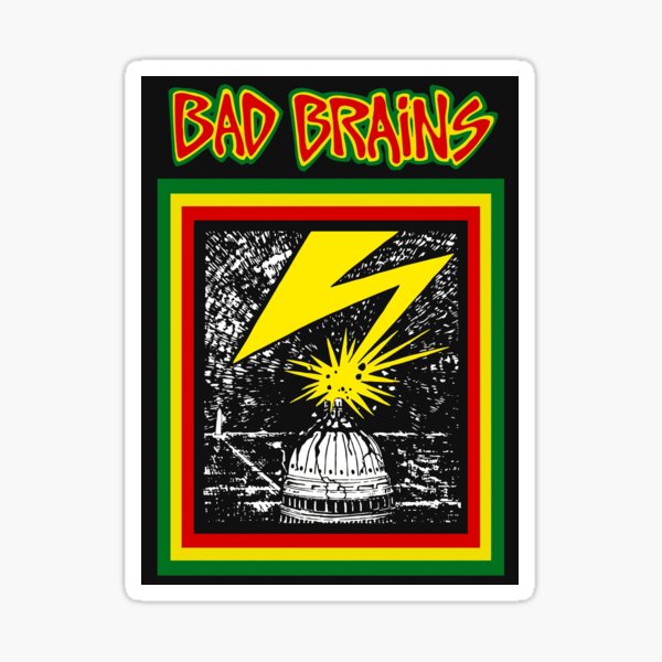 "Bad brains" Sticker for Sale by mwestcarr7o | Redbubble