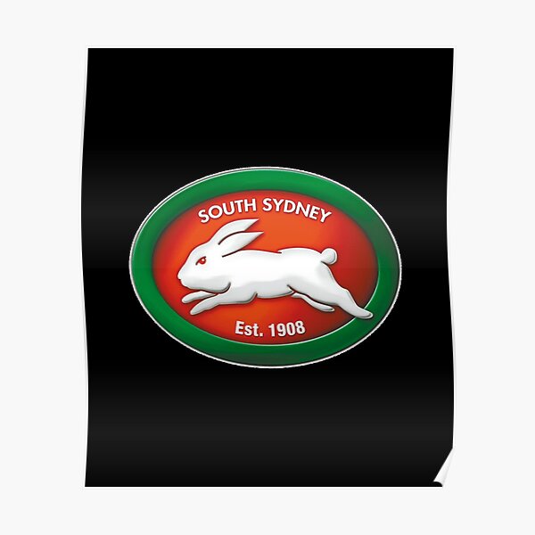 "Logo South Sydney Rabbitohs" Poster for Sale by nezharegragi | Redbubble