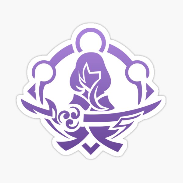 "Raiden Shogun logo - Genshin Impact" Sticker for Sale by damomonkey ...