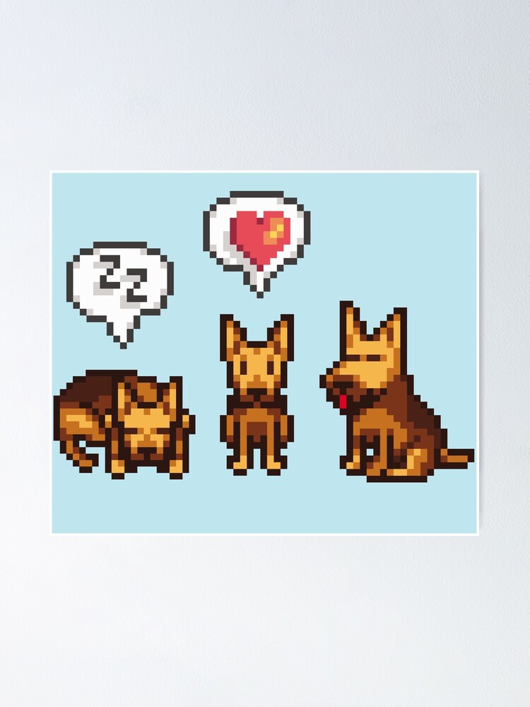"Stardew Valley Dogs" Poster for Sale by aiya-pixels | Redbubble
