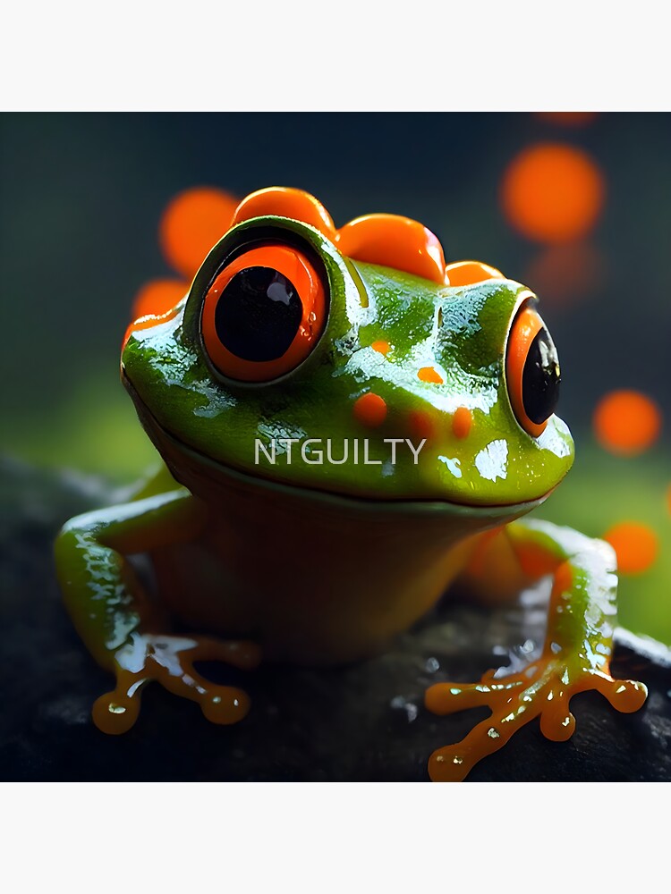 "Funny Cute Frog" Sticker for Sale by NTGUILTY | Redbubble