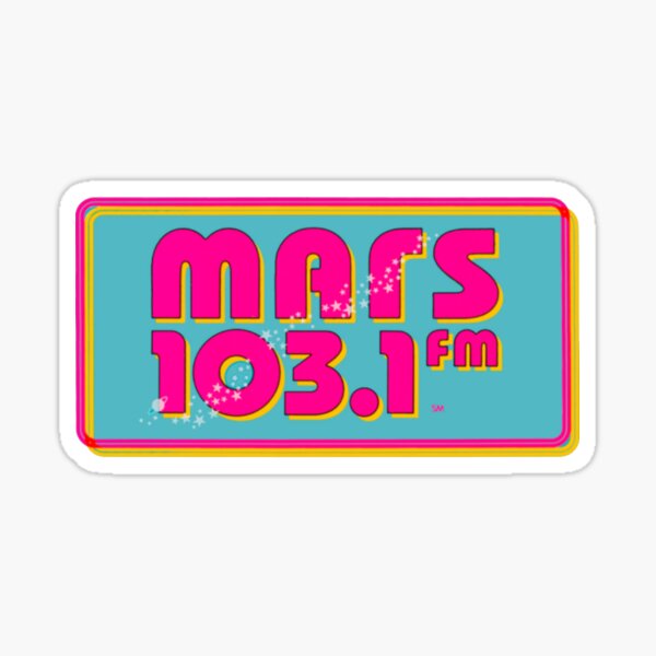 "Vintage Mars 103.1 FM Defunct" Sticker for Sale by togoisback | Redbubble