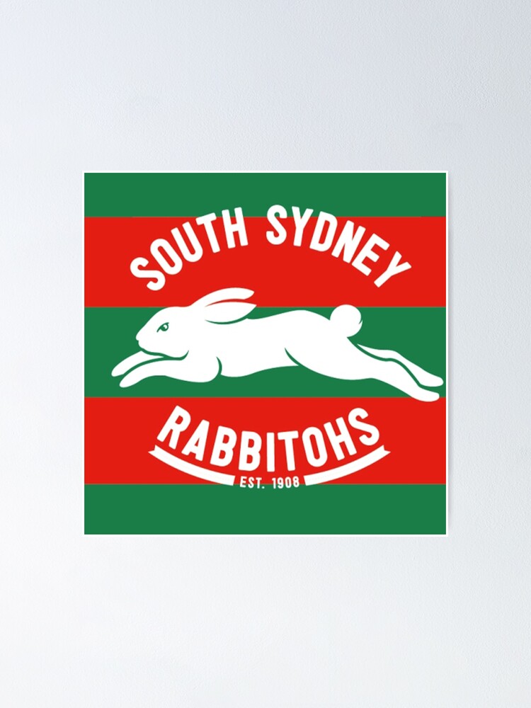"New South Sydney Rabbitohs" Poster for Sale by nezharegragi | Redbubble