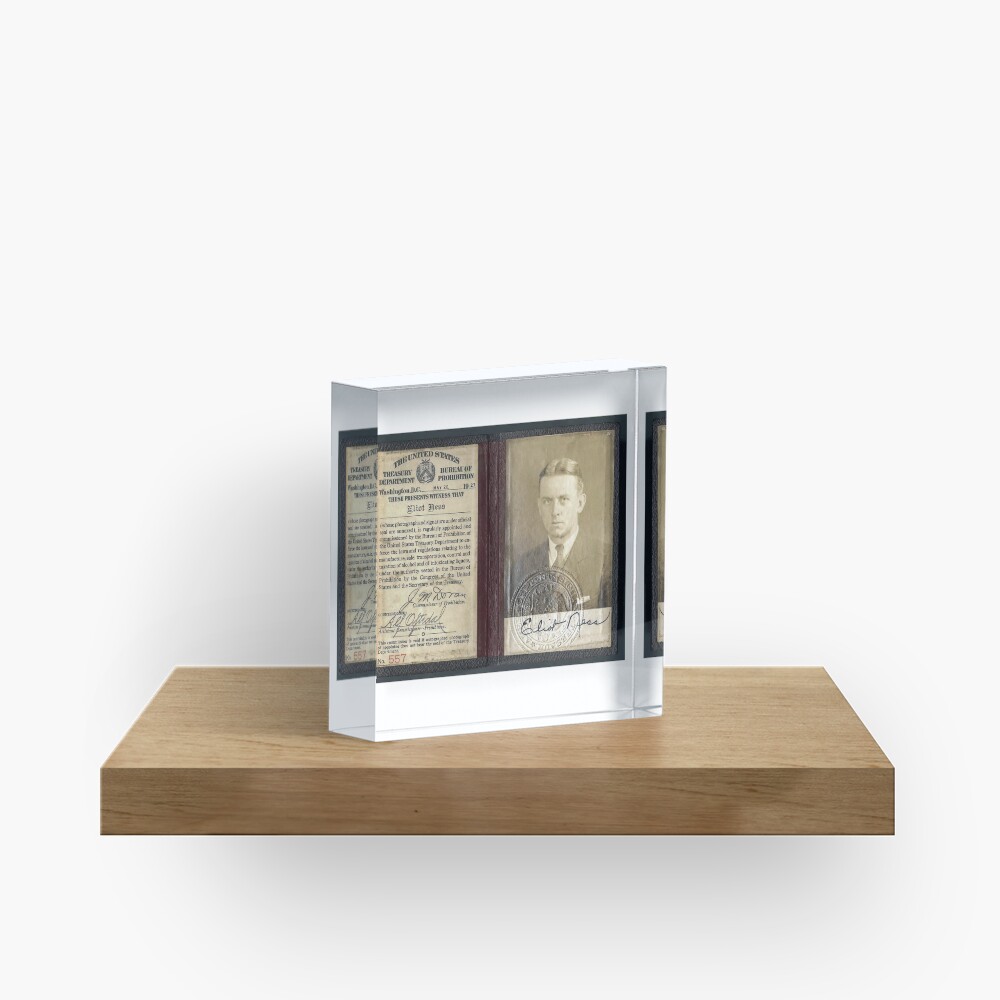 "Eliot Ness United States Prohibition Agent Credentials 1927" Poster ...