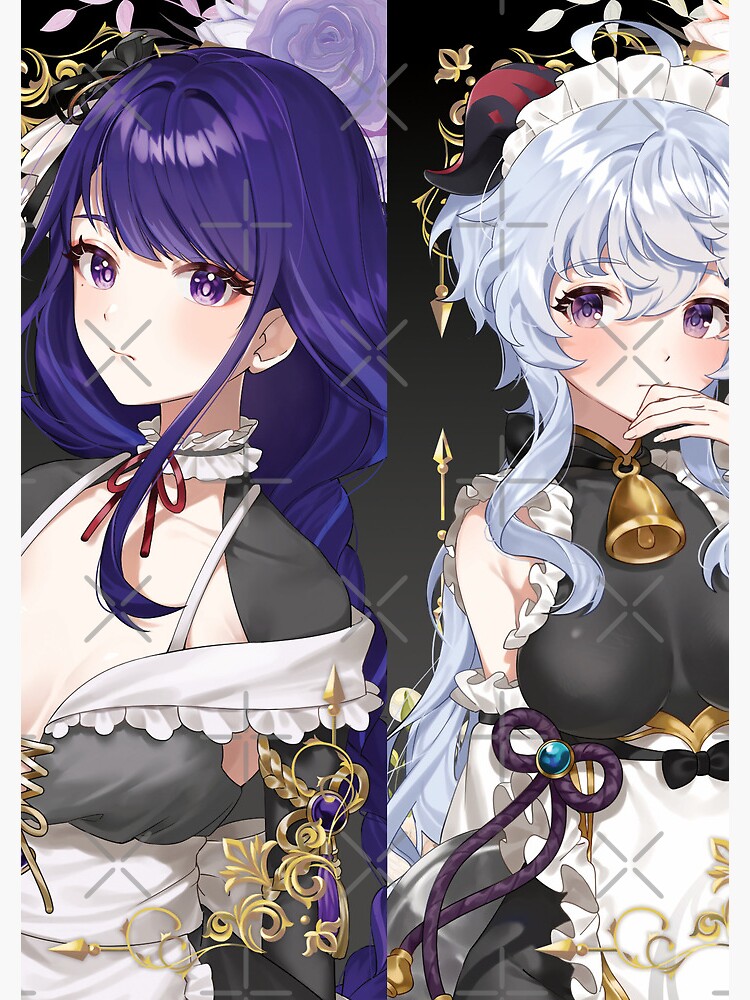 "Maid Yae Miko, Riaden, Ganyu and Keqing Genshin Impact" Spiral Notebook for Sale by ...