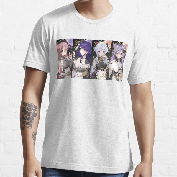 "Maid Yae Miko, Riaden, Ganyu and Keqing Genshin Impact" T-shirt for ...