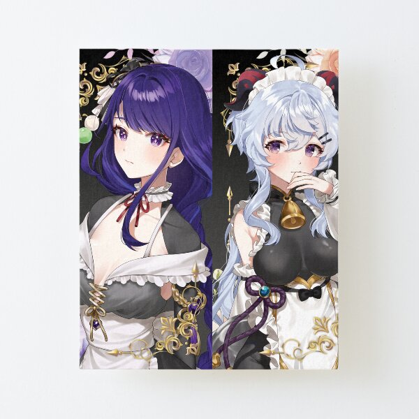 "Maid Yae Miko, Riaden, Ganyu and Keqing Genshin Impact" Mounted Print for Sale by genshinwaifus ...