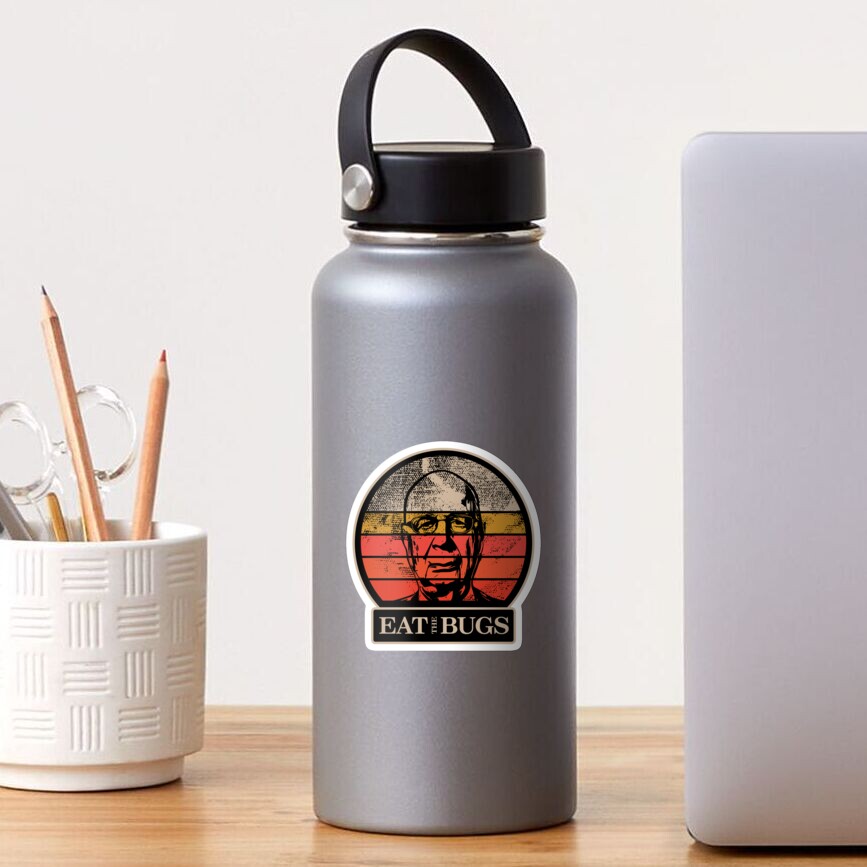 "Klaus Schwab - WEF - Eat the Bugs - The Great Reset" Sticker for Sale ...