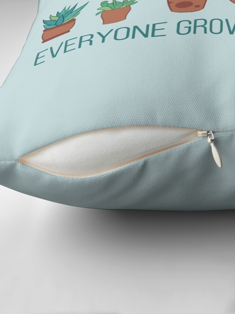 "Everyone Grows Differently" Pillow for Sale by Kieran Craft | Redbubble
