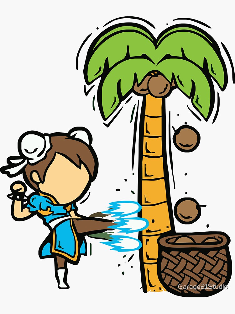 "kick coconut harvest funny" Sticker for Sale by Garage21Studio | Redbubble