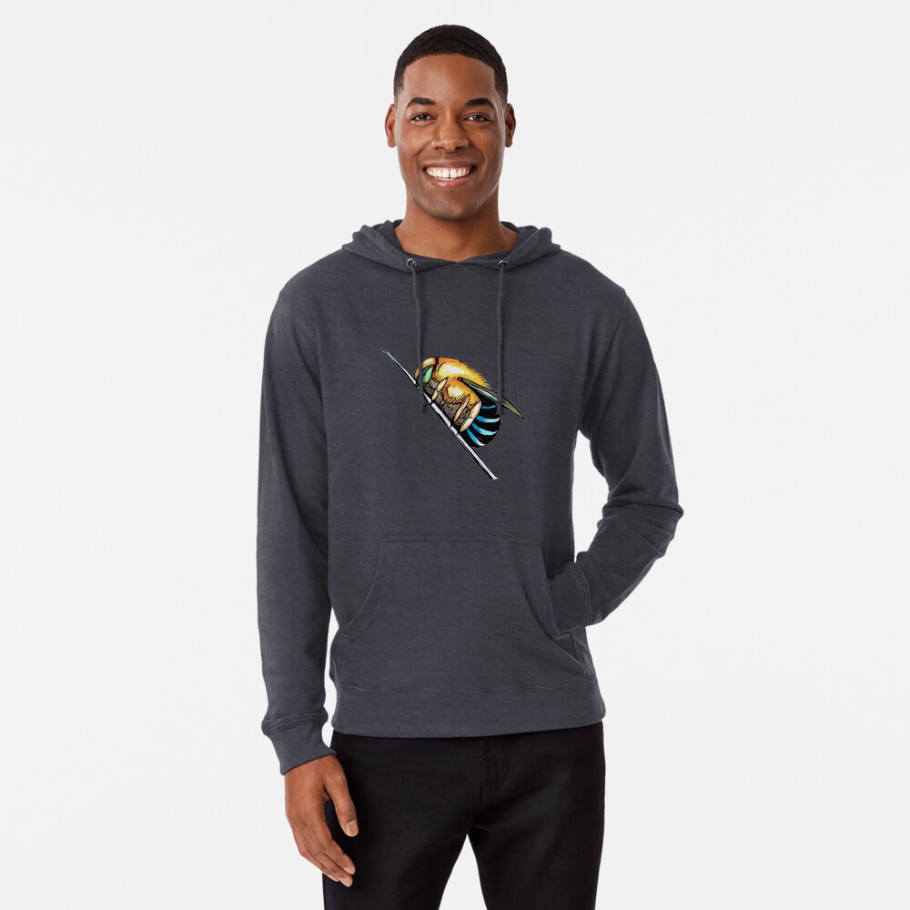 Australian Blue Banded Bee Lightweight Hoodie For Sale By