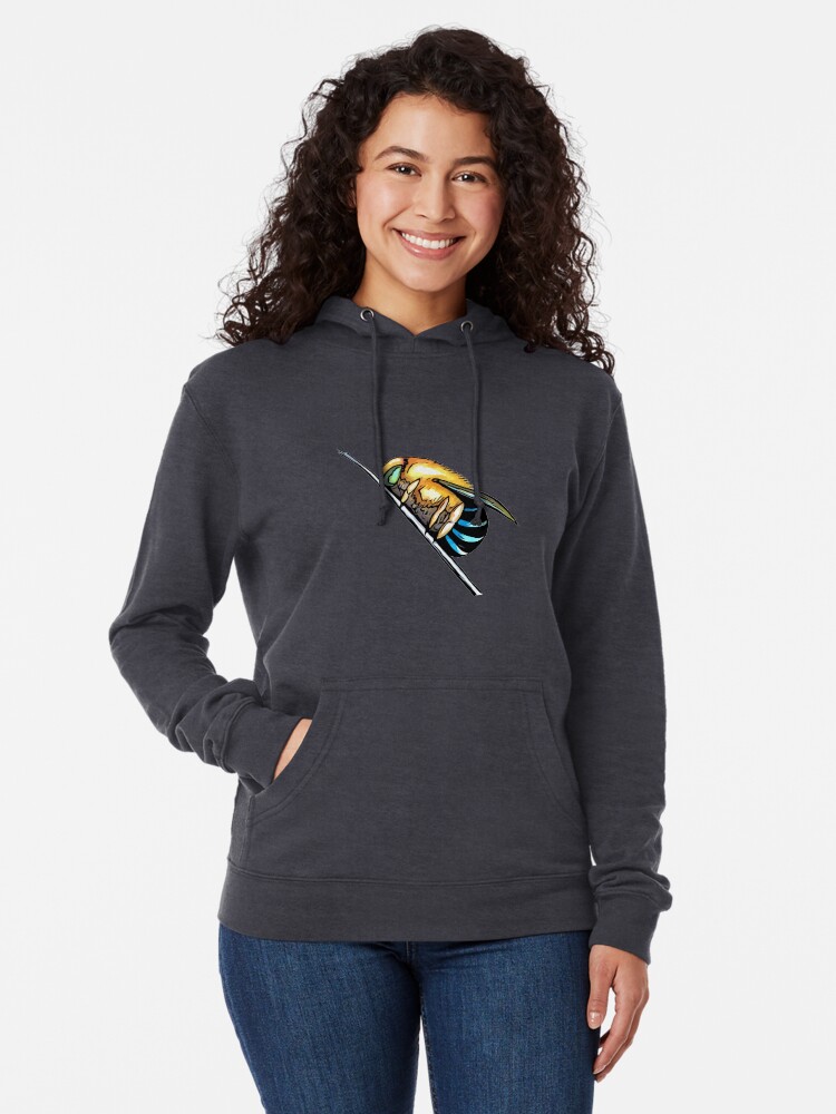 Australian Blue Banded Bee Lightweight Hoodie For Sale By