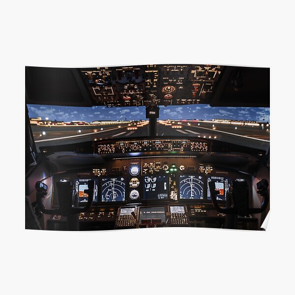 "Airplane Cockpit Travel Aviation Aircraft " Poster for Sale by GG-RED ...