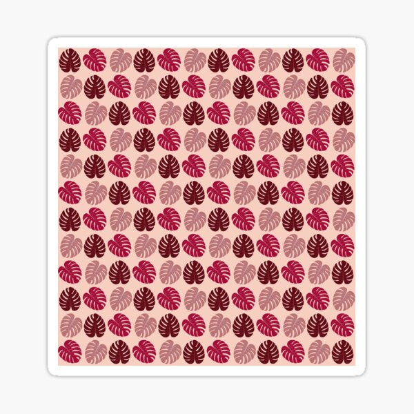 "Plant Pattern Swiss Cheese Red" Sticker for Sale by ExplicArte | Redbubble