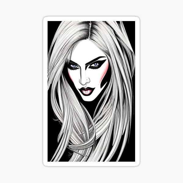 "Blonde Woman" Sticker for Sale by AImageX | Redbubble
