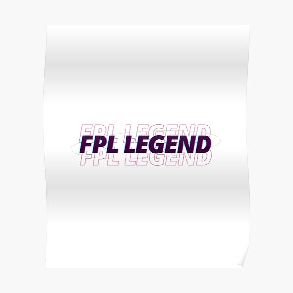 Póster «FPL Legend púrpura texto 3D fondo blanco diseño de ...