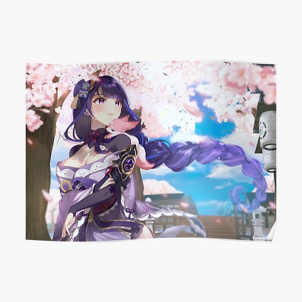 "Sakura Raiden Shogun Genshin Impact" Poster for Sale by genshinwaifus ...