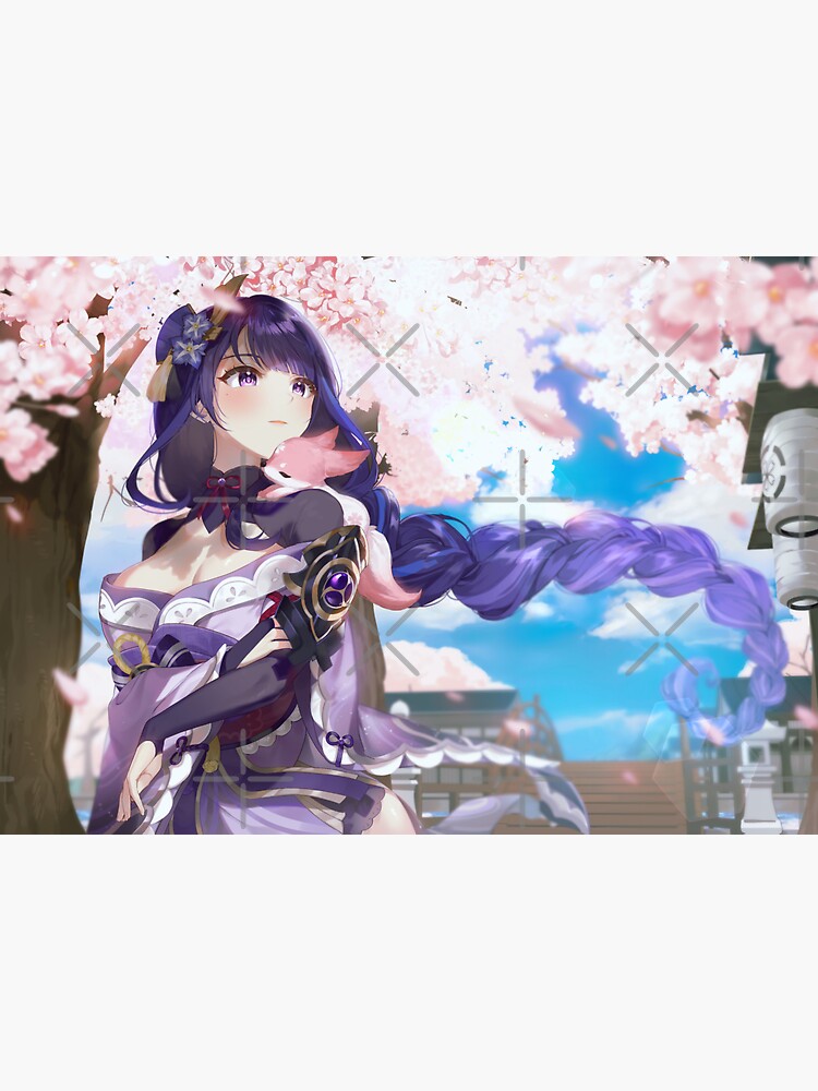 "Sakura Raiden Shogun Genshin Impact" Sticker for Sale by genshinwaifus ...