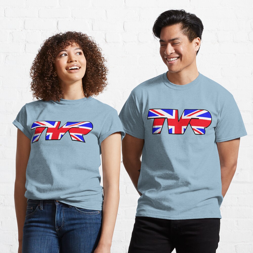 "TVR Logo Union Jack" T-shirt by JustBritish | Redbubble